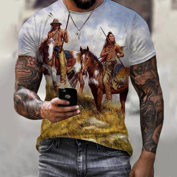 Native Printed T-shirt - Skull tees